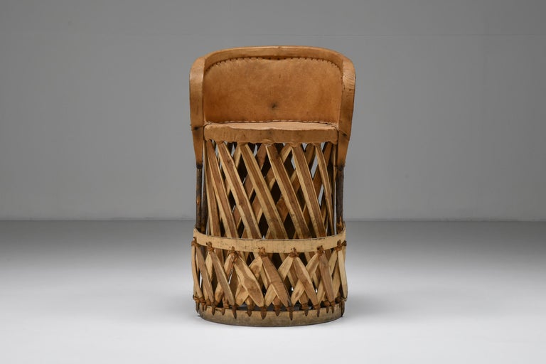 Mexican Art Populaire Bar Stools, Leather and Wood, 1970s For Sale at ...