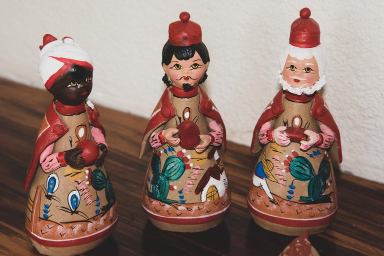 Mexican Artisanal Clay Nativity Set Folk Art Christmas Decoration ...