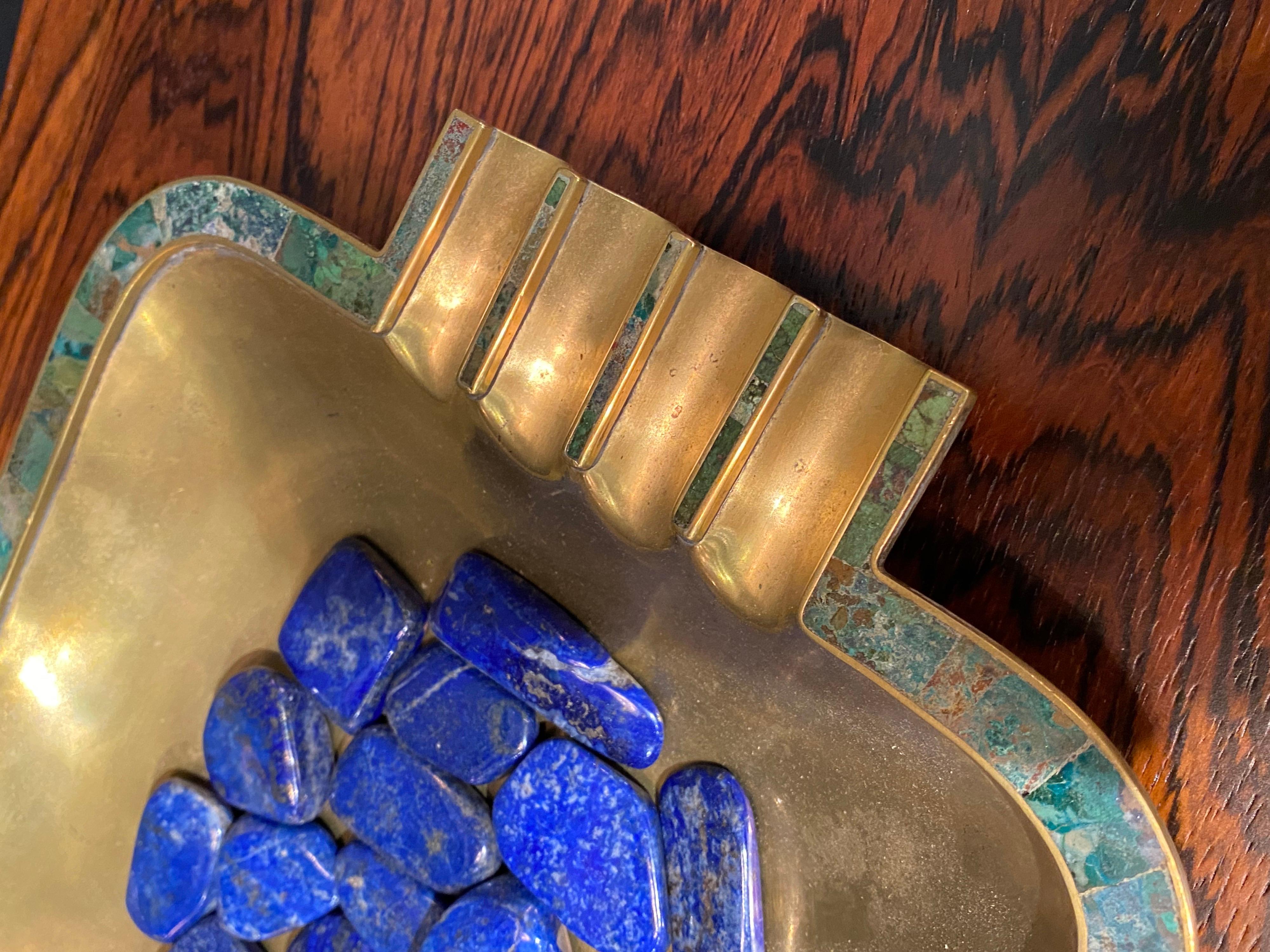 Mexican Brass and Turquoise Ashtray Cigar Holder at 1stDibs | cigar ...