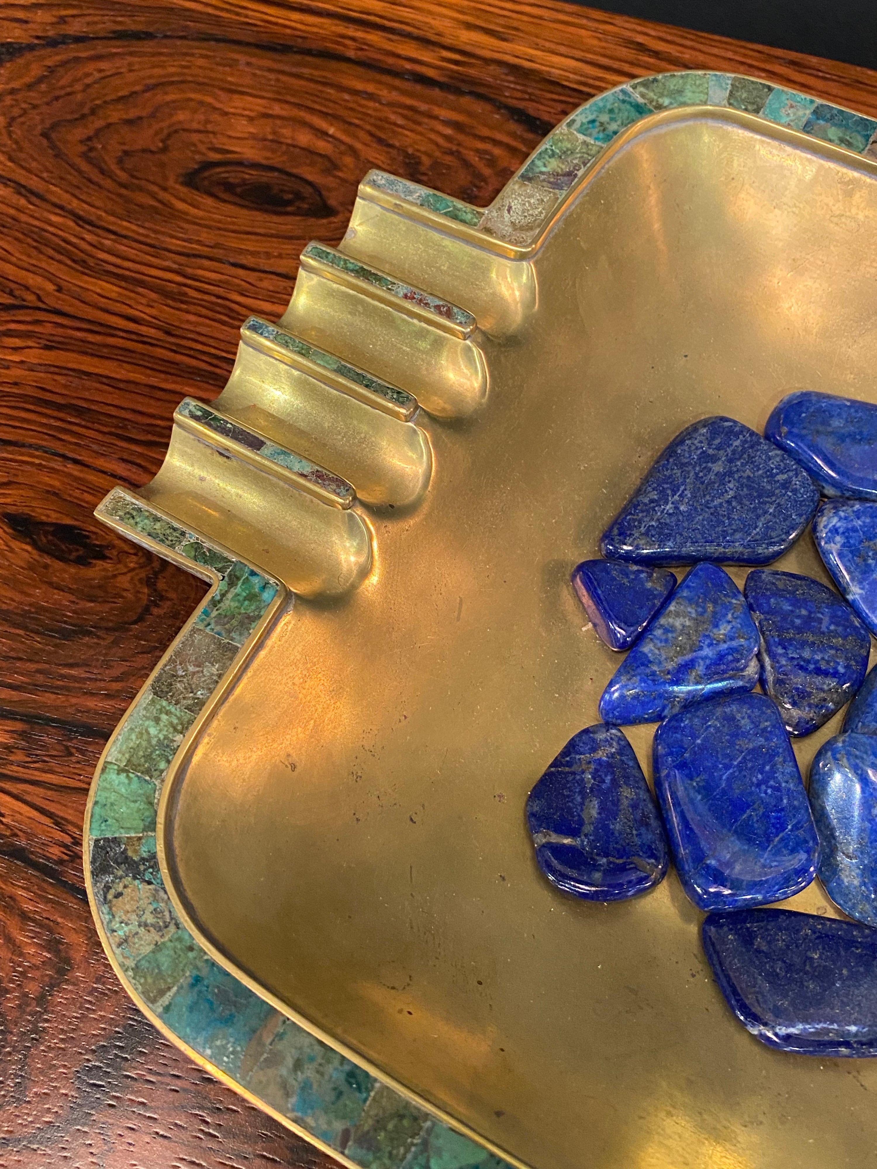 Mexican Brass and Turquoise Ashtray Cigar Holder at 1stDibs | cigar ...