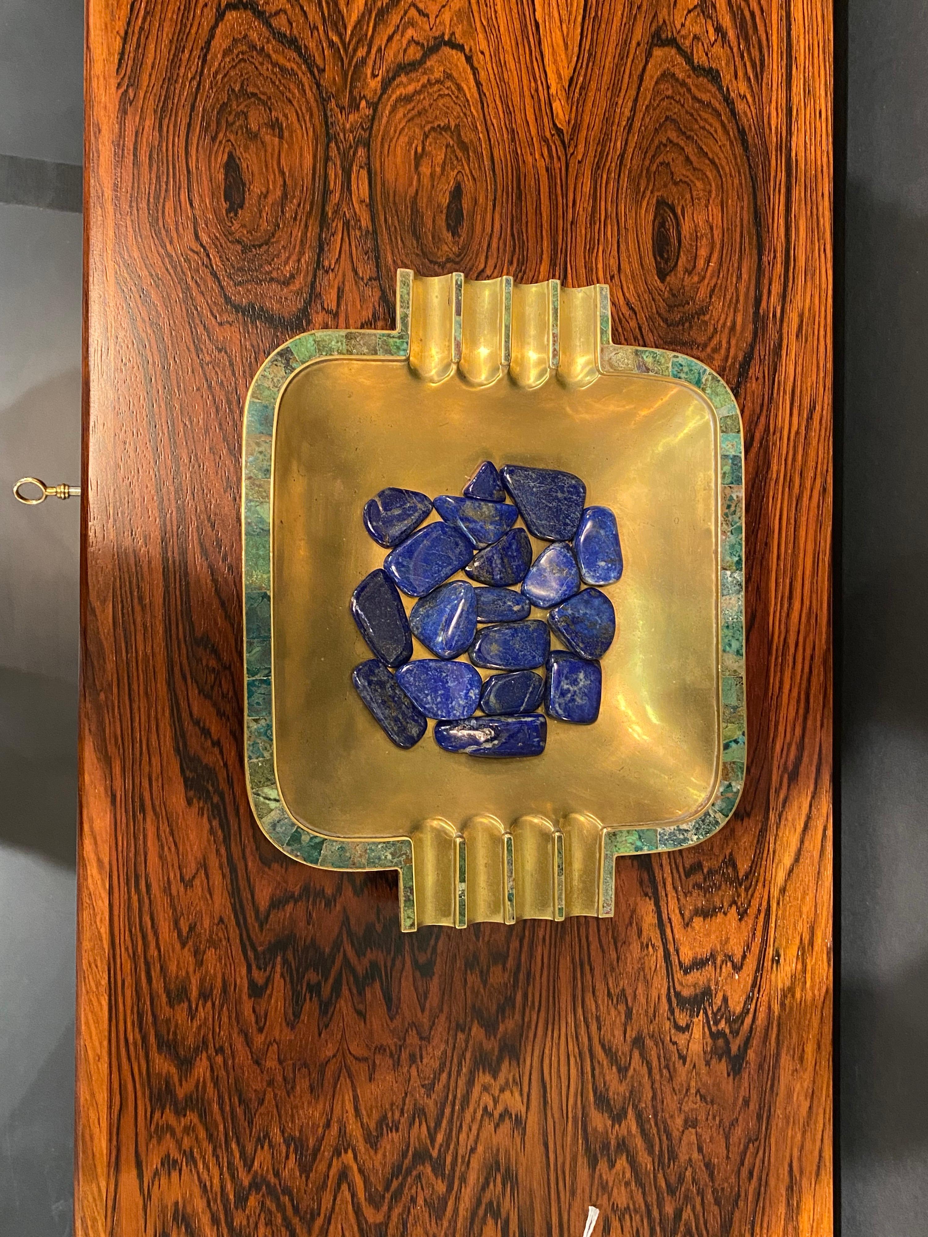 Mexican Brass and Turquoise Ashtray Cigar Holder at 1stDibs | cigar ...