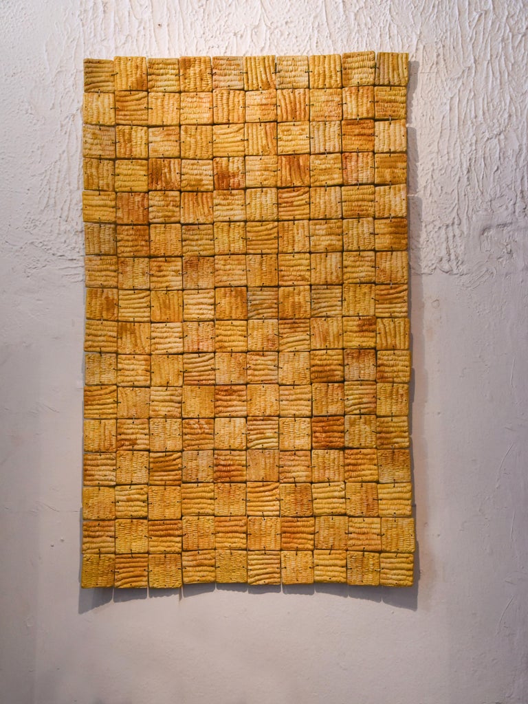 Mexican Ceramic Yellow Wall Hanging 2016 Clay Decoration Puzzle Maze ...