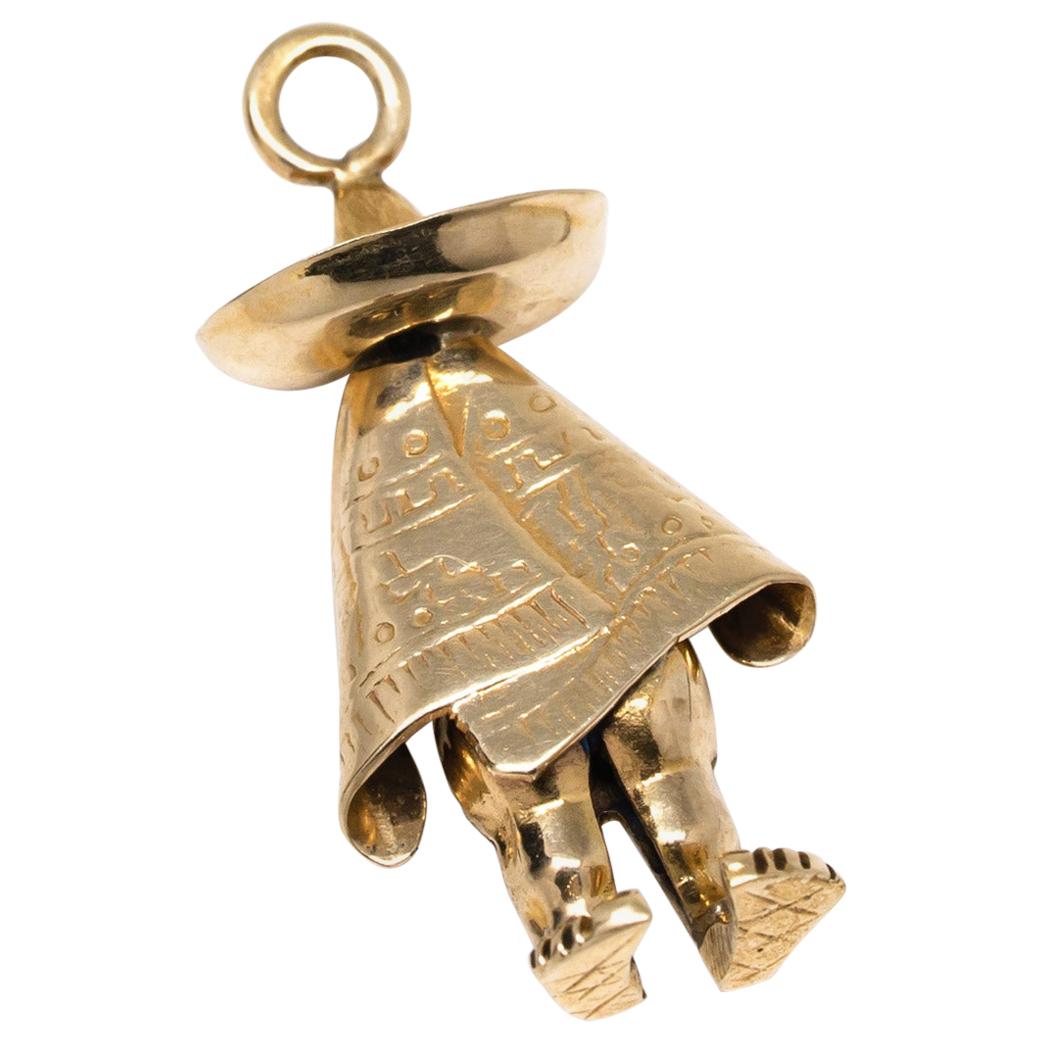 Gold Mexico Passport Charm or Locket For Sale at 1stDibs