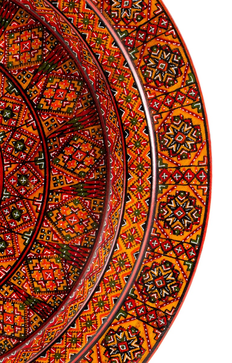 Mexican Codex Inspired Wooden Tray For Sale at 1stDibs