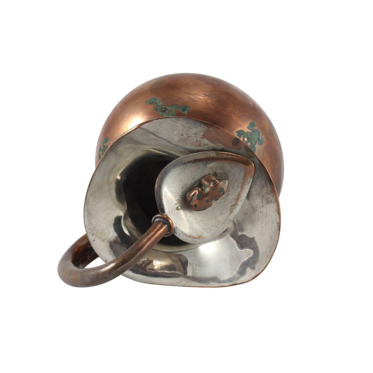 Mexican Copper, Brass and Malachite Inlay Frog Pitcher by Chato ...