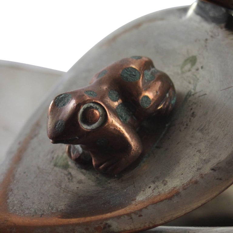 Mexican Copper, Brass and Malachite Inlay Frog Pitcher by Chato ...