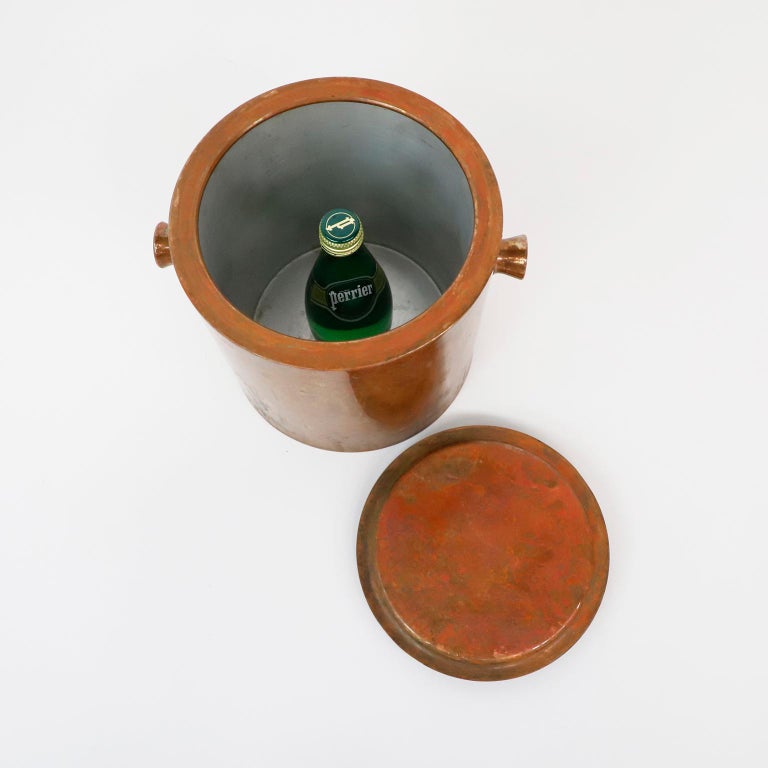 Mexican Copper Wine Cooler/Ice Bucket For Sale at 1stDibs