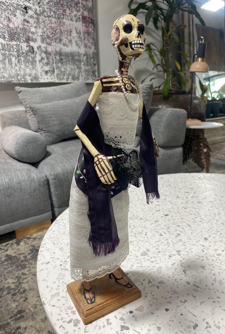 Mexican Dia De Los Muertos Day of the Dead La Catrina Folk Art Figure ...