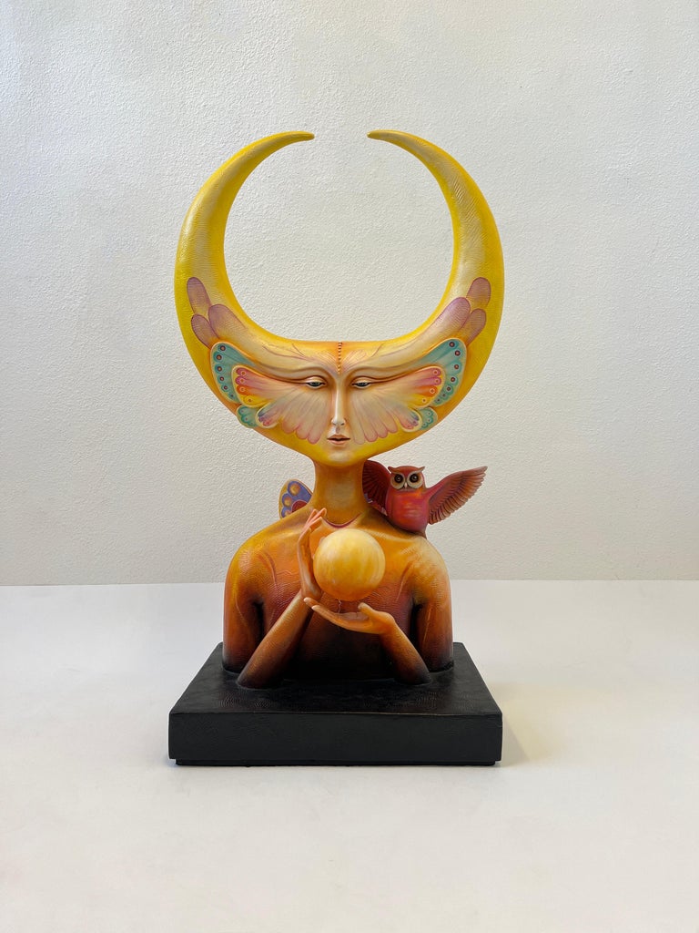 Mexican Large Surreal ‘Intuition Bust’ Resin Sculpture by Sergio ...