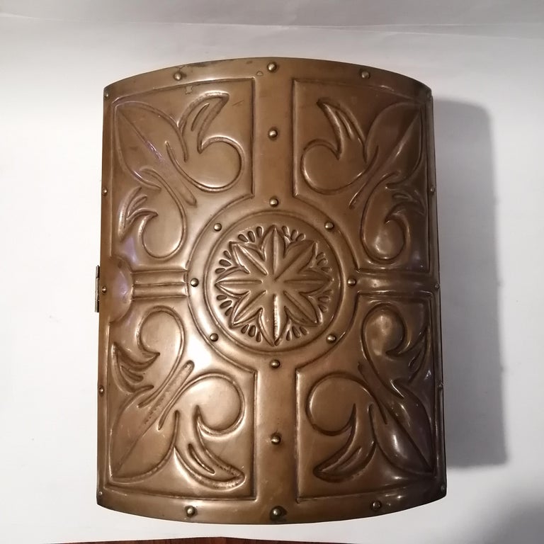 Mexican Mid-Century Modern Embossed Copper Jewel Box For Sale at 1stDibs