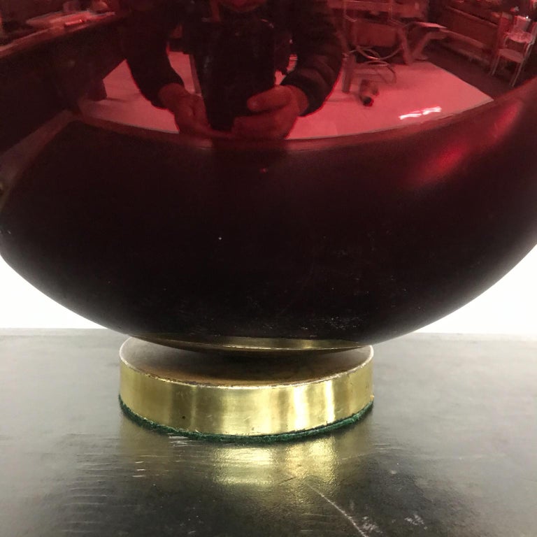 Mexican Mid-Century Modernist Mercury Glass Table Lamp Ruby Red at 1stDibs