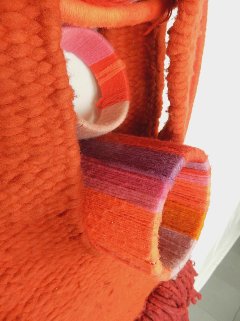 Mexican Modernist Artist Marta Palau Wool Fabric Weaving Sculpture ...
