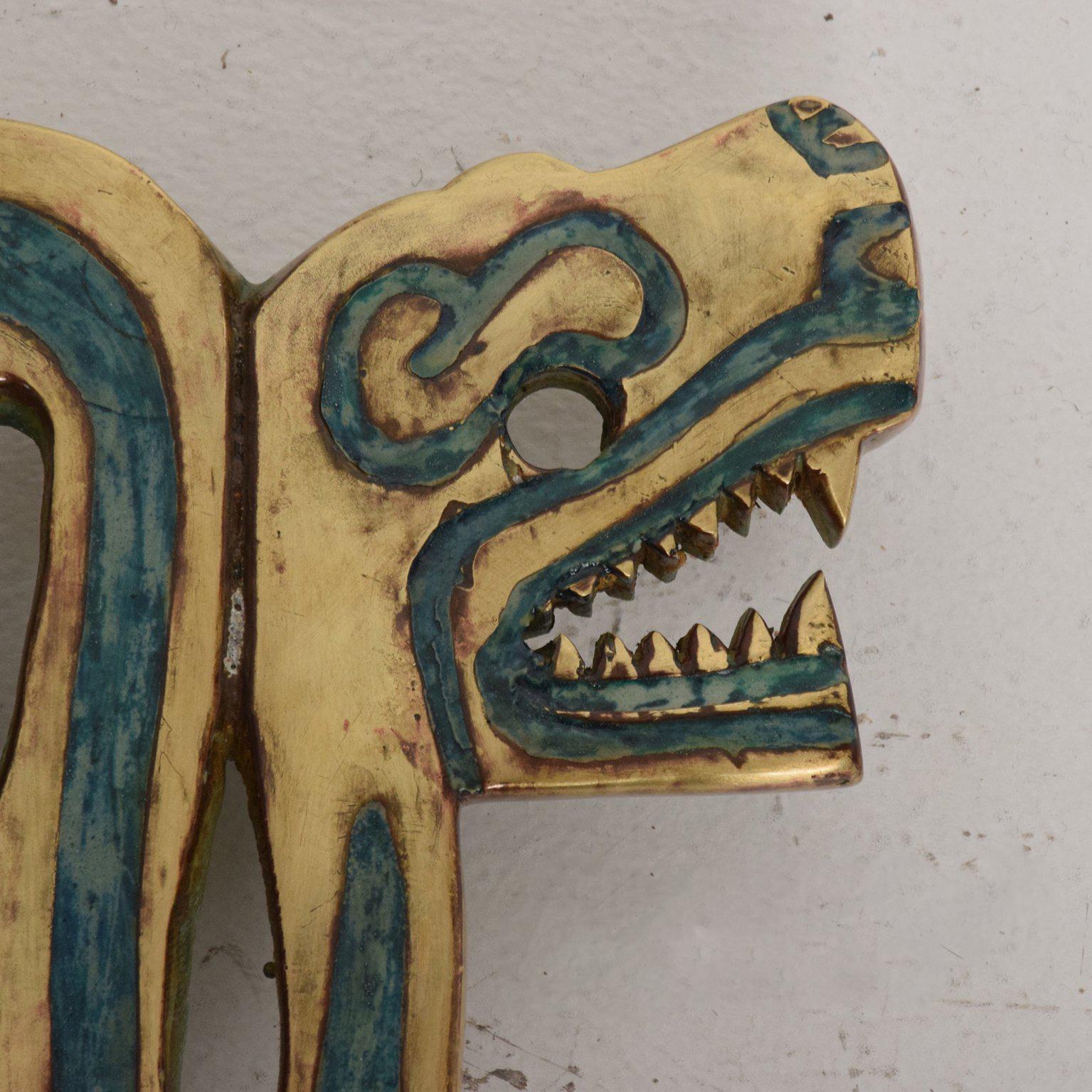 Mexican Modernist Bronze and Malachite Snake Pulls by Pepe Mendoza at ...