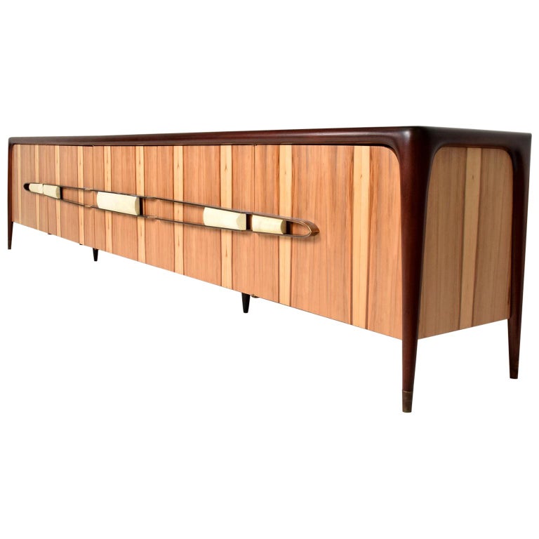 Mexican Modernist Long Credenza Attributed to Eugenio Escudero at 1stDibs