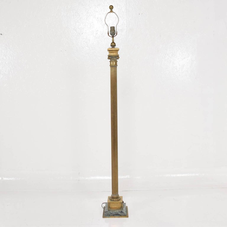 Mexican Modernist Neoclassical Roman Column Floor Lamp For Sale at 1stDibs