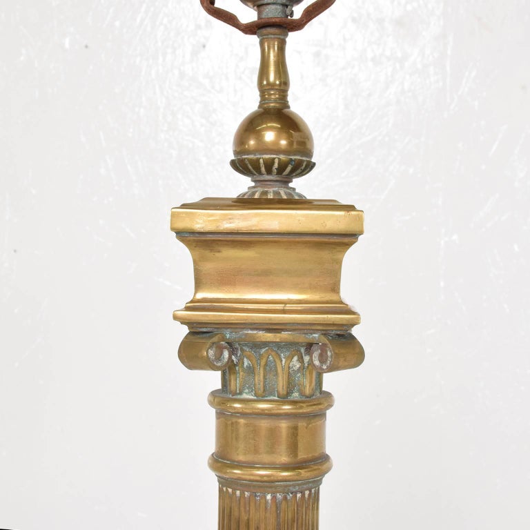 Mexican Modernist Neoclassical Roman Column Floor Lamp For Sale at 1stDibs
