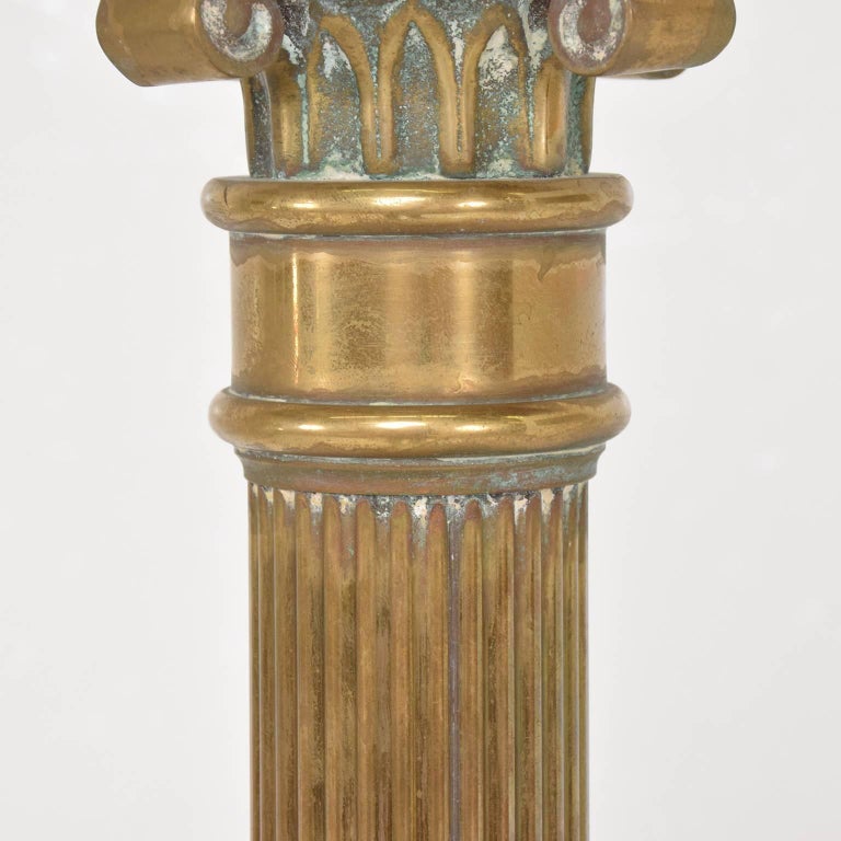 Mexican Modernist Neoclassical Roman Column Floor Lamp For Sale at 1stDibs