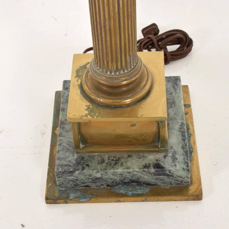 Mexican Modernist Neoclassical Roman Column Floor Lamp For Sale at 1stDibs