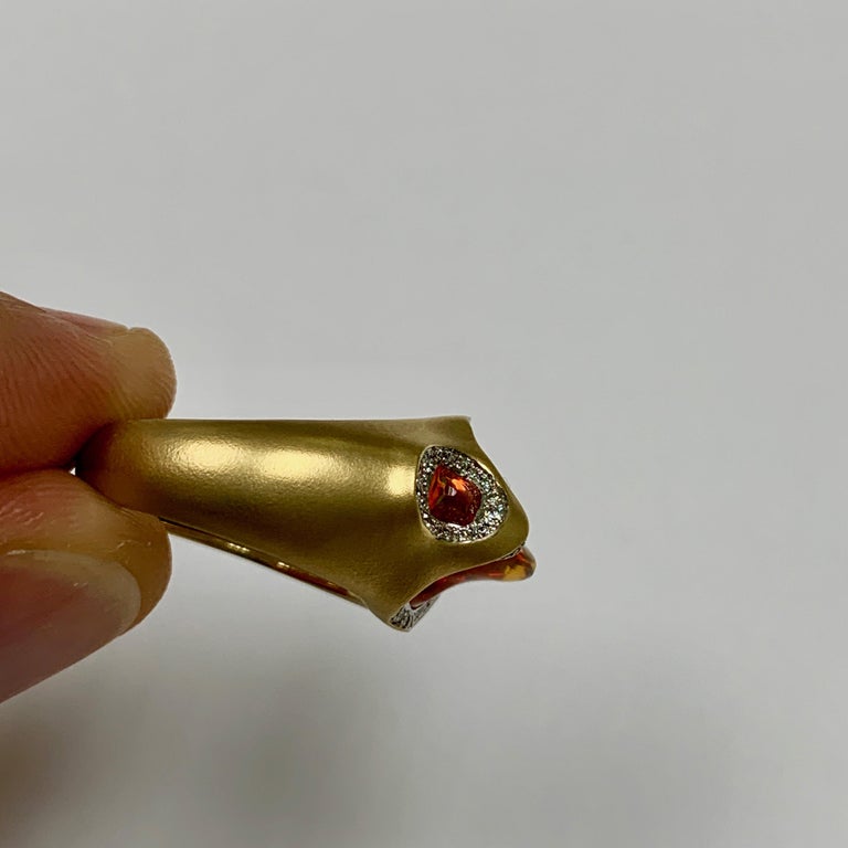 Mexican Opal 4.12 Carat Diamonds One of a Kind 18 Karat Yellow Gold ...