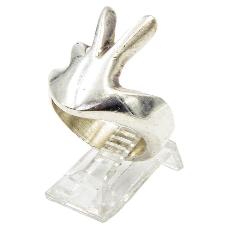 Mexican Sterling Silver Hand Ring For Sale at 1stDibs