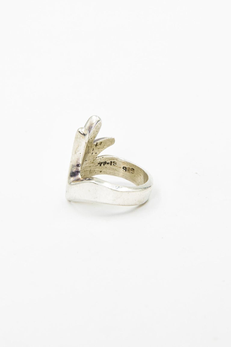 Mexican Sterling Silver Hand Ring For Sale at 1stDibs