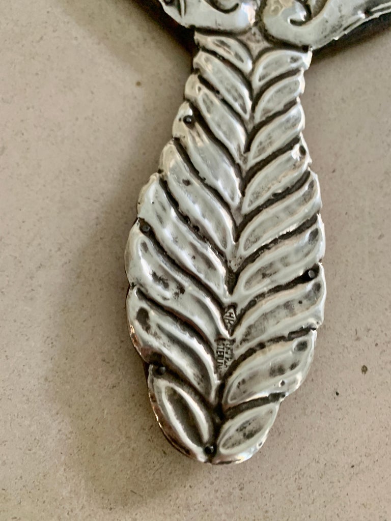 Mexican Sterling Silver Hand Vanity Mirror at 1stDibs