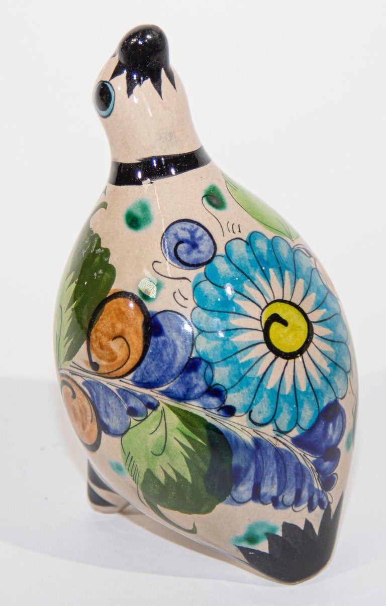 Mexican Vintage Ken Edwards Tonala Pottery Hand Painted Quail Bird For ...