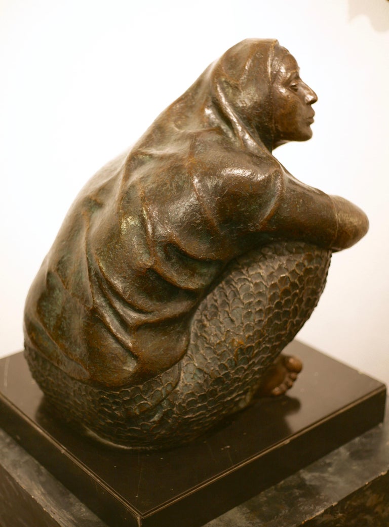 Mexican Woman, Bronze Sculpture by Mexican Artist Victor Hugo Castaneda ...