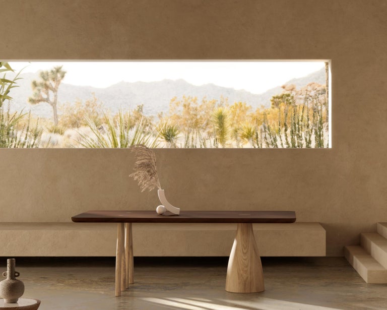 Mezcal, Asymmetrical Rectangle Walnut and Ash Dining Table by SinCa ...