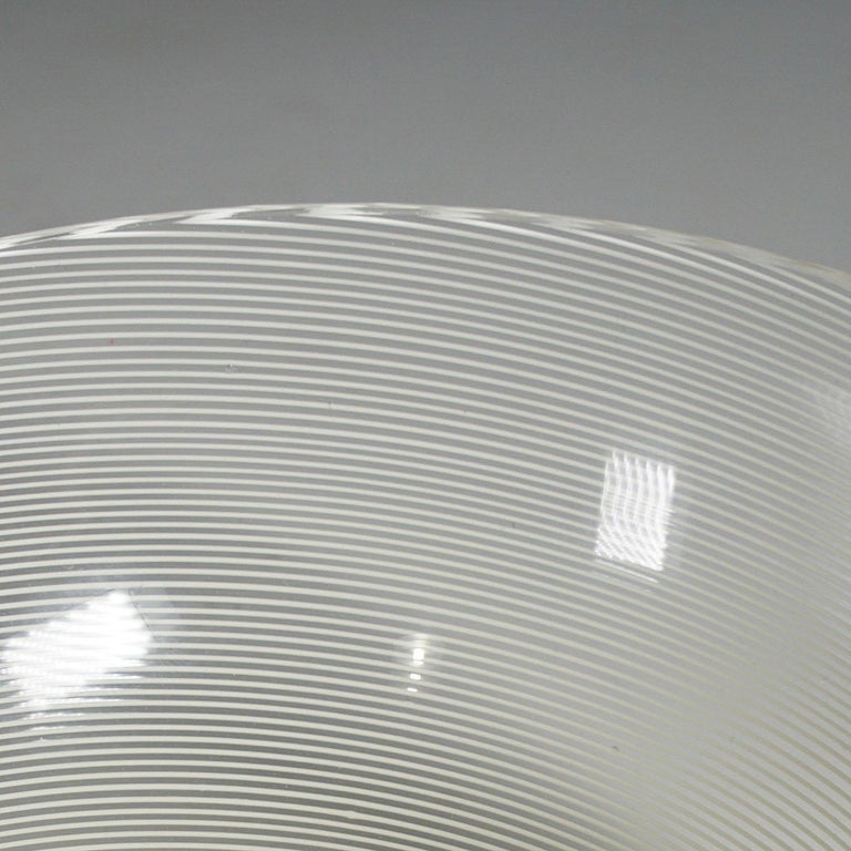 Mezza Filigrana Glass Bowl, Venini Murano 1979 For Sale at 1stDibs