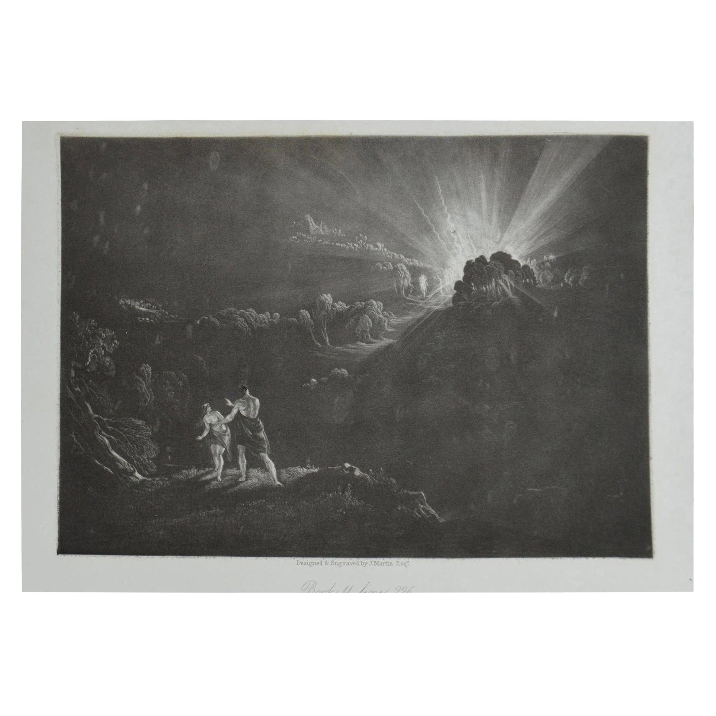 John Martin, Adam Reproving Eve. Mezzotint, 1827 For Sale at 1stDibs