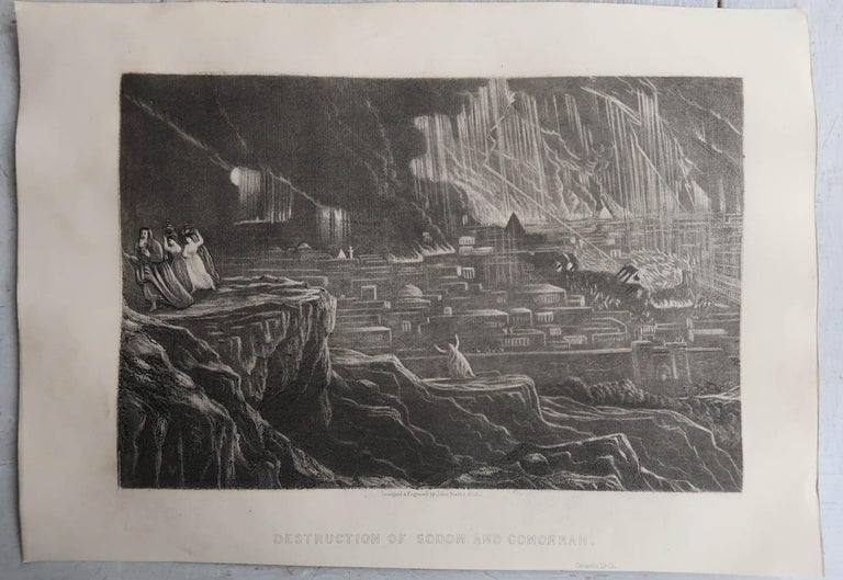 Mezzotint by John Martin, Destruction of Sodom and Gomorrah Sangster ...