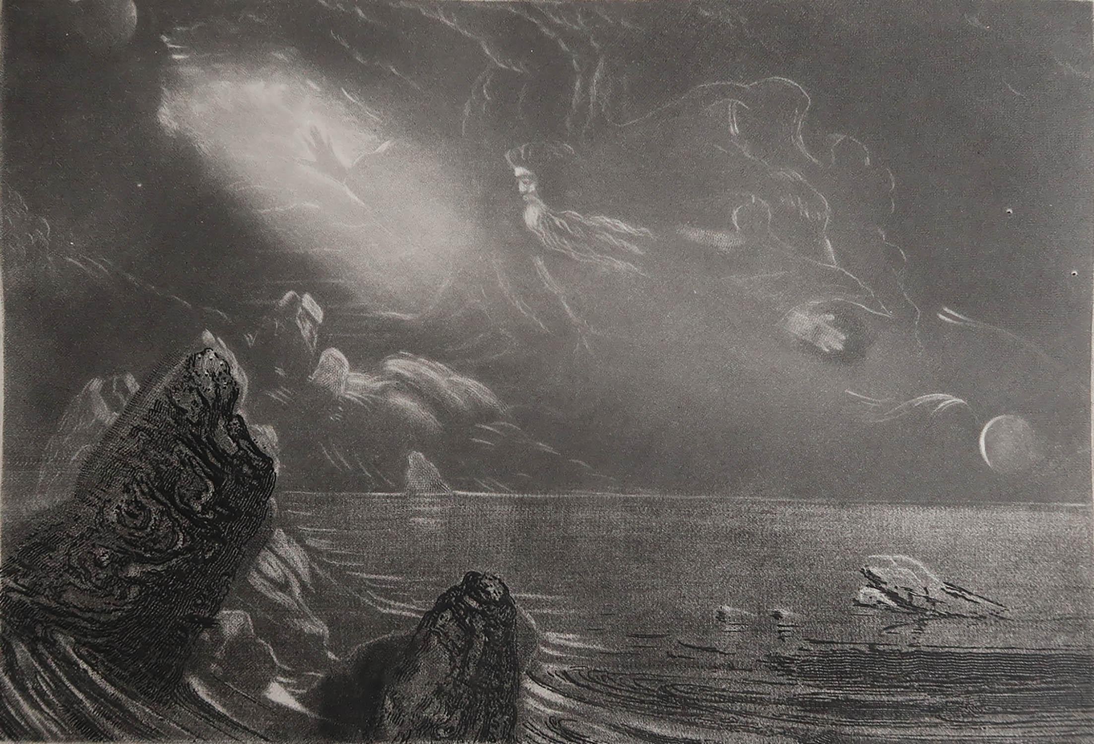 Mezzotint by John Martin, The Creation, Sangster, circa 1850 at 1stDibs