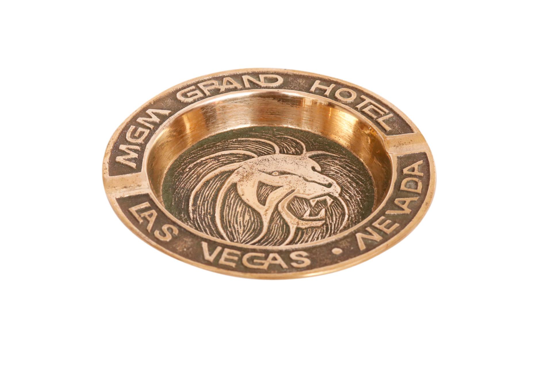 MGM Grand Hotel Las Vegas Brass Ashtray For Sale at 1stDibs