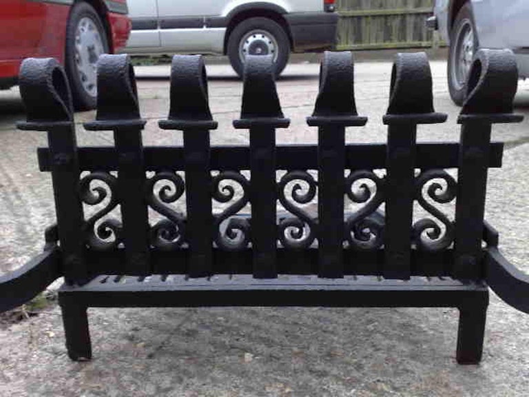 M.H. Baillie Scott Attributed, a Hand Forged Iron Grate with Integrated ...