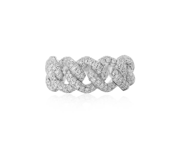 Customizable Miami Cuban Link Ring in 18k Solid Gold For Sale at 1stDibs