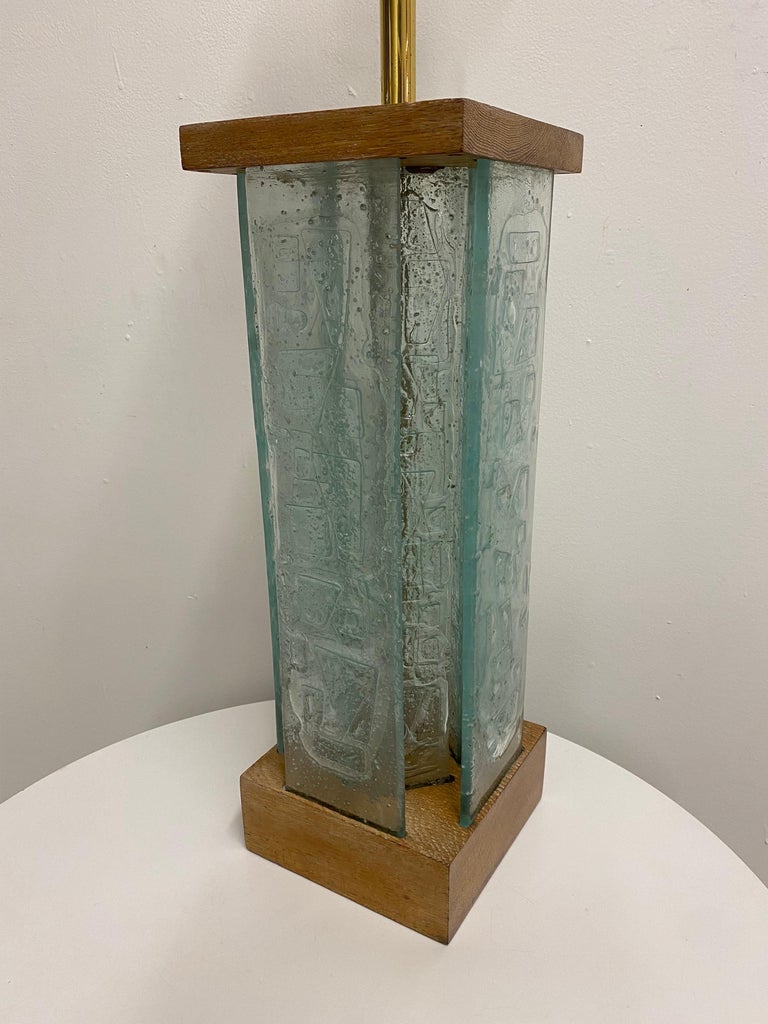 Michael and Frances Higgins Glass Lamp For Sale at 1stDibs