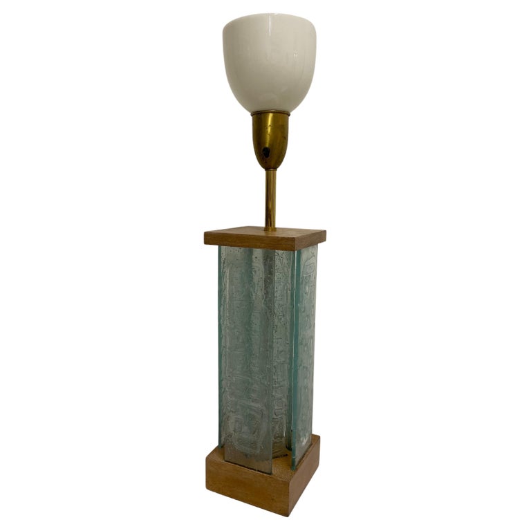Michael and Frances Higgins Glass Lamp For Sale at 1stDibs