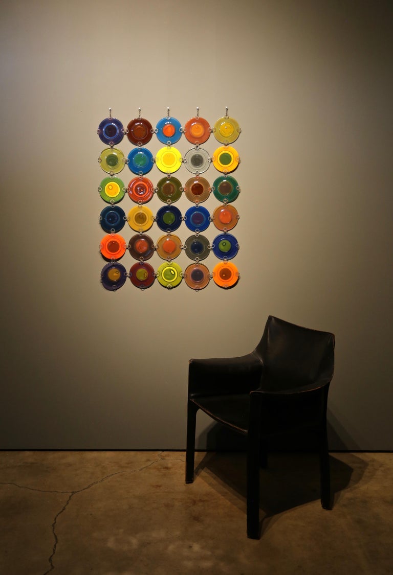 Michael and Frances Higgins Rondelay Glass Screen, circa 1960 at 1stDibs