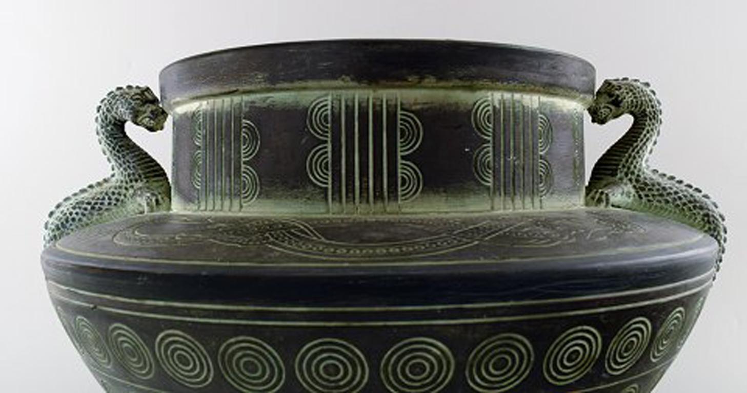 Michael Andersen, Very Large and Rare 'Old Nordic' Tub / Jar of ...