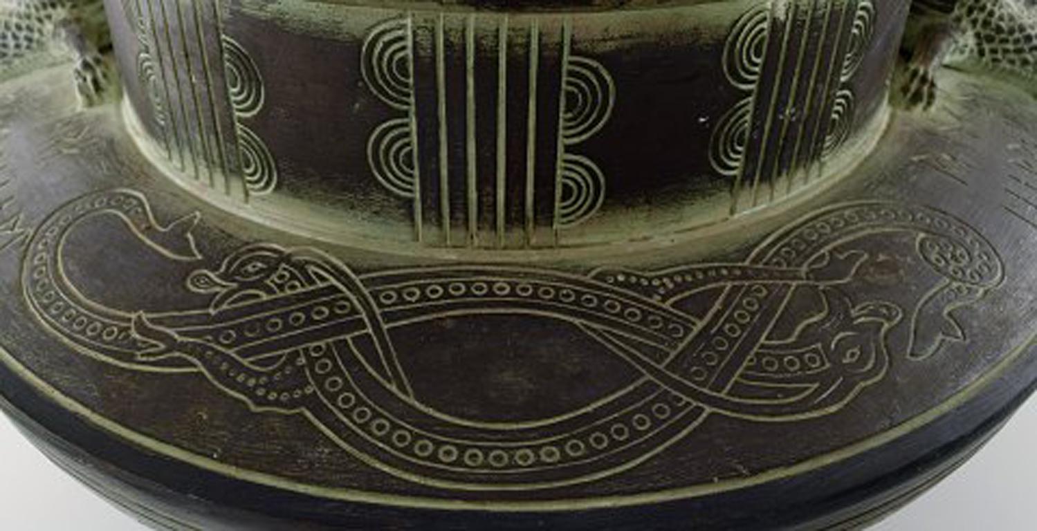 Michael Andersen, Very Large and Rare 'Old Nordic' Tub / Jar of ...