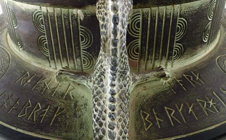 Michael Andersen, Very Large and Rare 'Old Nordic' Tub / Jar of ...