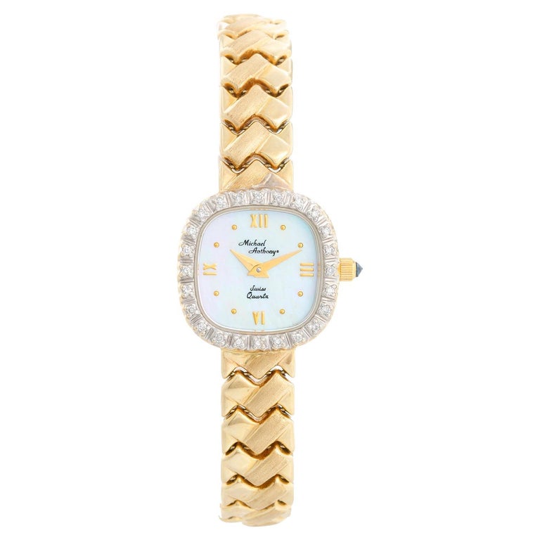 Michael Anthony 14K Yellow Gold Classic Watch For Sale at 1stDibs
