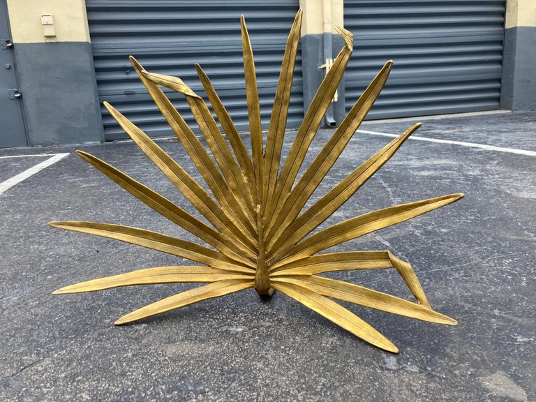 Michael Aram Palm Decorative Fireplace Screen Gold For Sale at 1stDibs
