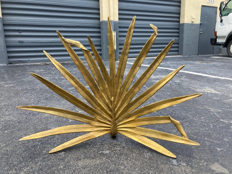Michael Aram Palm Decorative Fireplace Screen Gold For Sale at 1stDibs