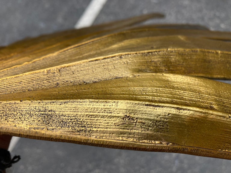 Michael Aram Palm Decorative Fireplace Screen Gold For Sale at 1stDibs