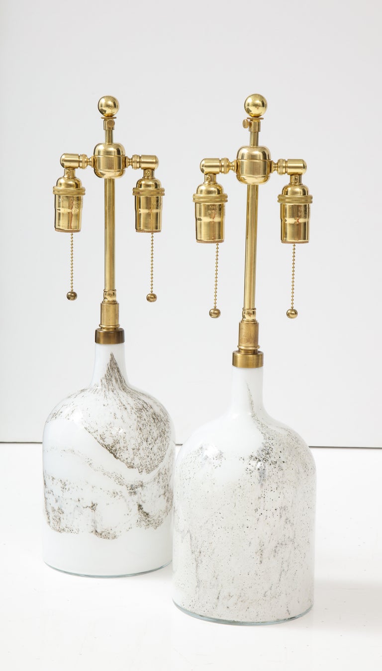 Michael Bang, Holmegaard Pair of Glass Lamps For Sale at 1stDibs ...