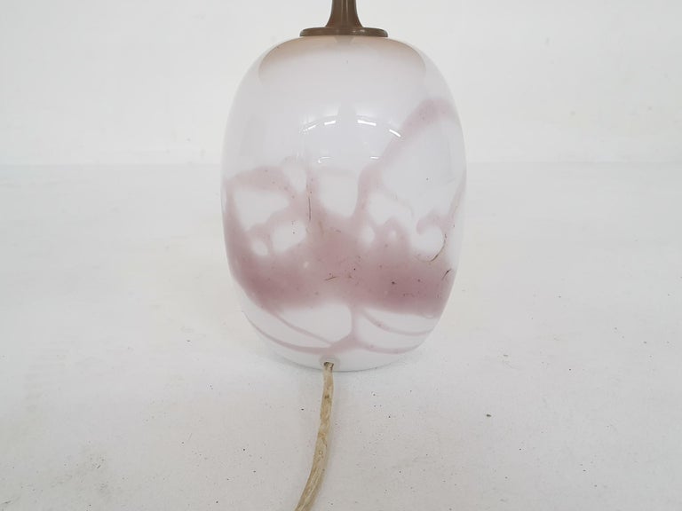 Michael Bang "Sakura" Ooval Glass Table Light for Holmegaard, Denmark ...