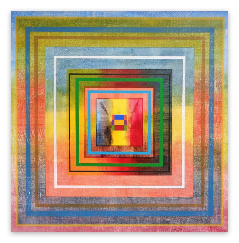 Michael Barringer - Organic Geometry (Labyrinth I) (Abstract painting ...