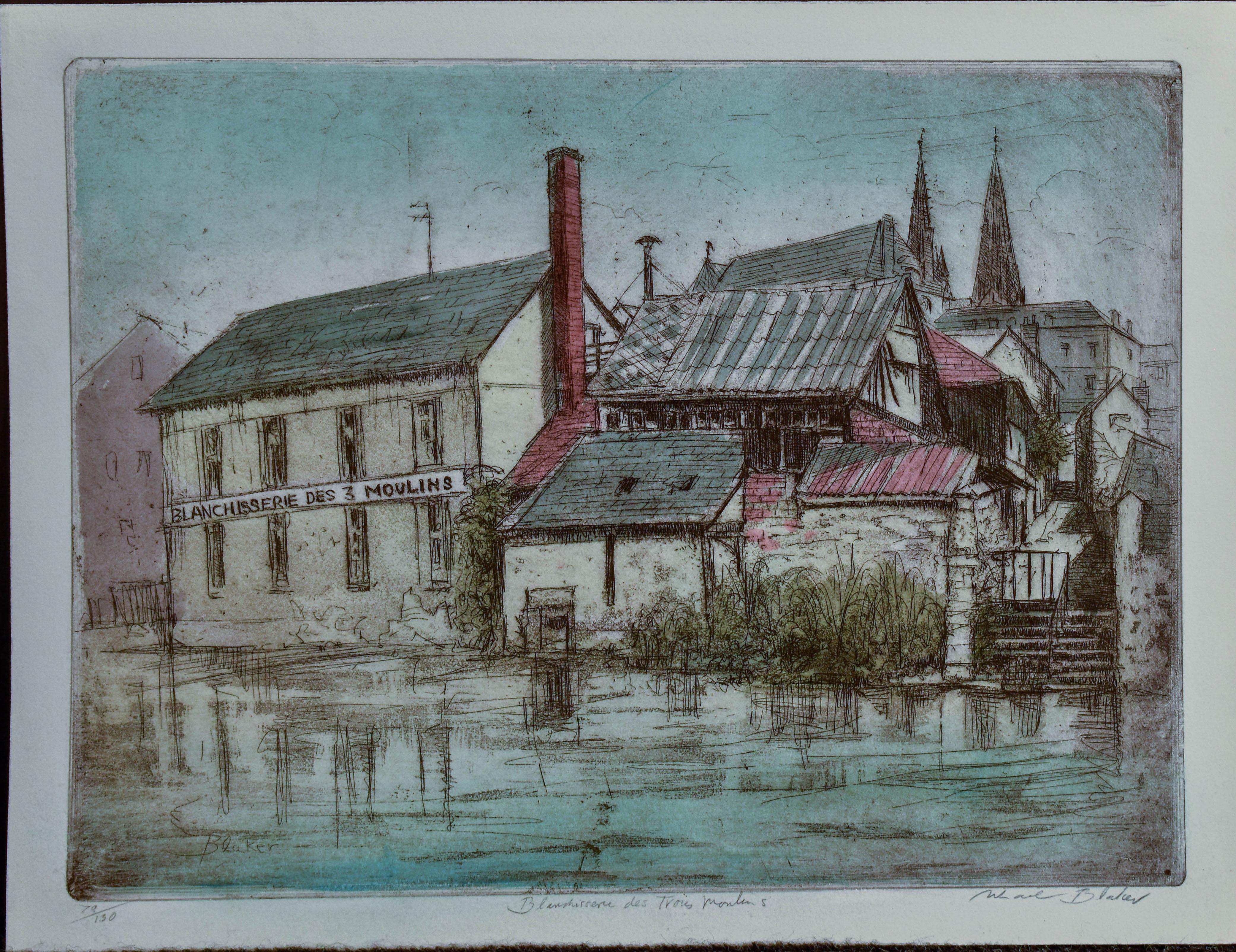 Michael Blaker - Michael Blaker, "Blanchesserie 3 Moulins 79/130" Hand ...